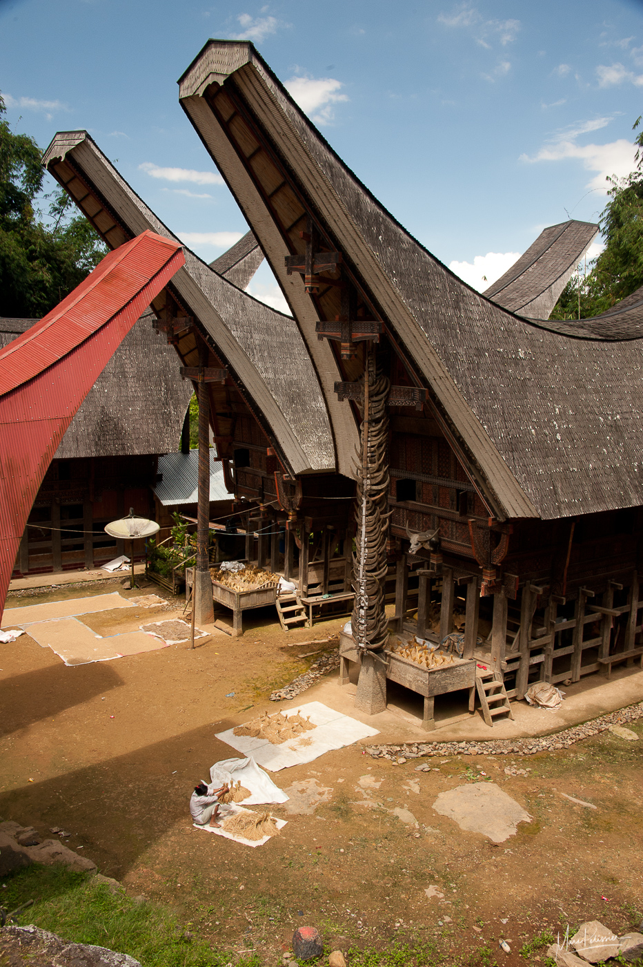 Traditional Sulawesi Tora roof house, Indonesia