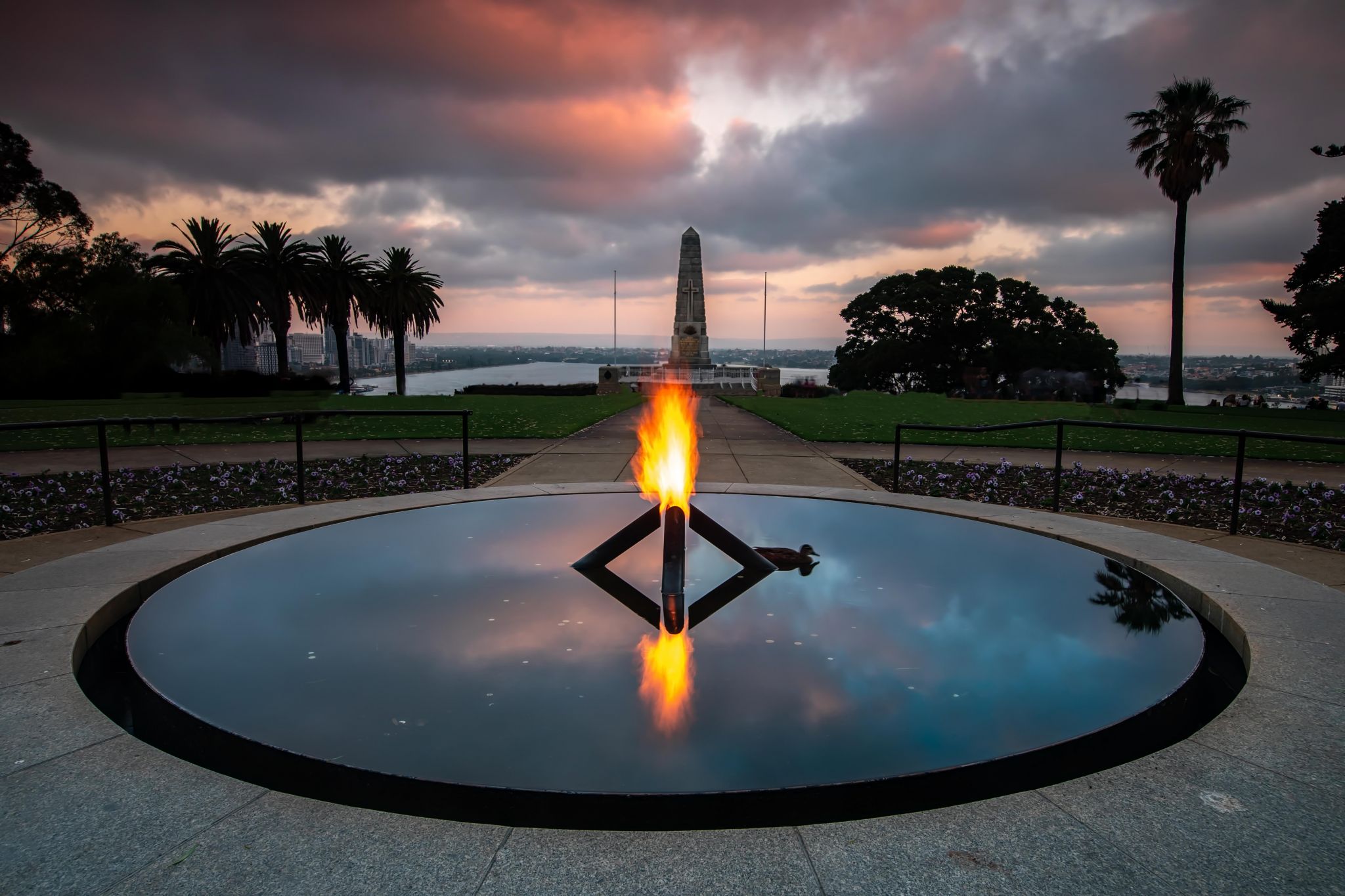 Flame of Remembrance & Pool of Reflection, Kings Park, Perth, Australia