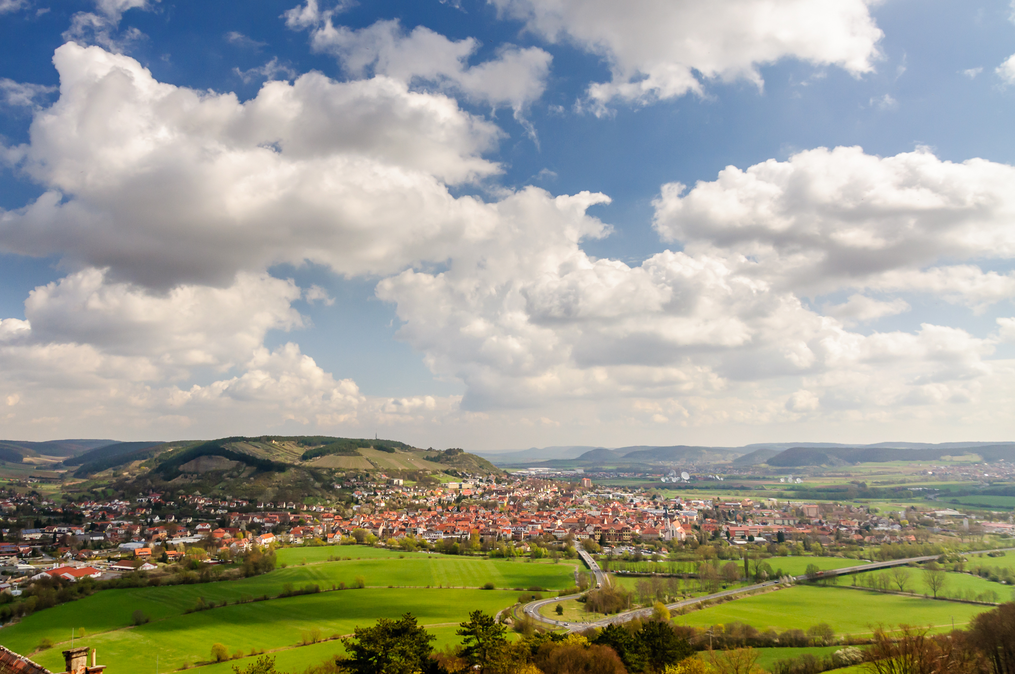 Hammelburg view from castle Saaleck, Germany