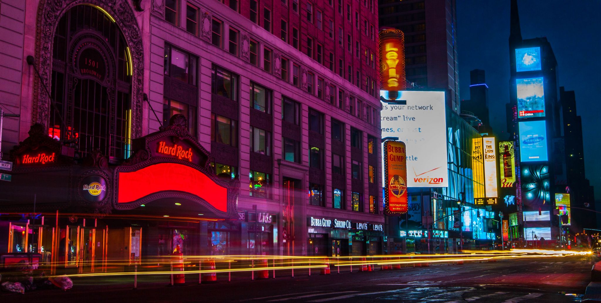 Times Square Hard Rock Cafe Bluehour NYC, USA